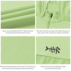 BASSDASH Women’s UPF 50+ Performance Hoodie Long Sleeve UV Fishing Hiking Shirt Apple Green