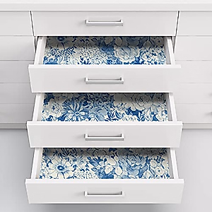 NuWallpaper NUS3833 Indigo Empress Garden Peel & Stick Wallpaper, Blue