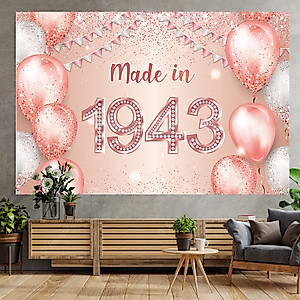 Made in 2005 Rose Gold Happy 18th Birthday Banner Cheers to 18 Years Old Backdrop Balloon Confetti Theme Decor Decorations for Girls Women Pink Birthday Party Supplies Bday Background Glitter