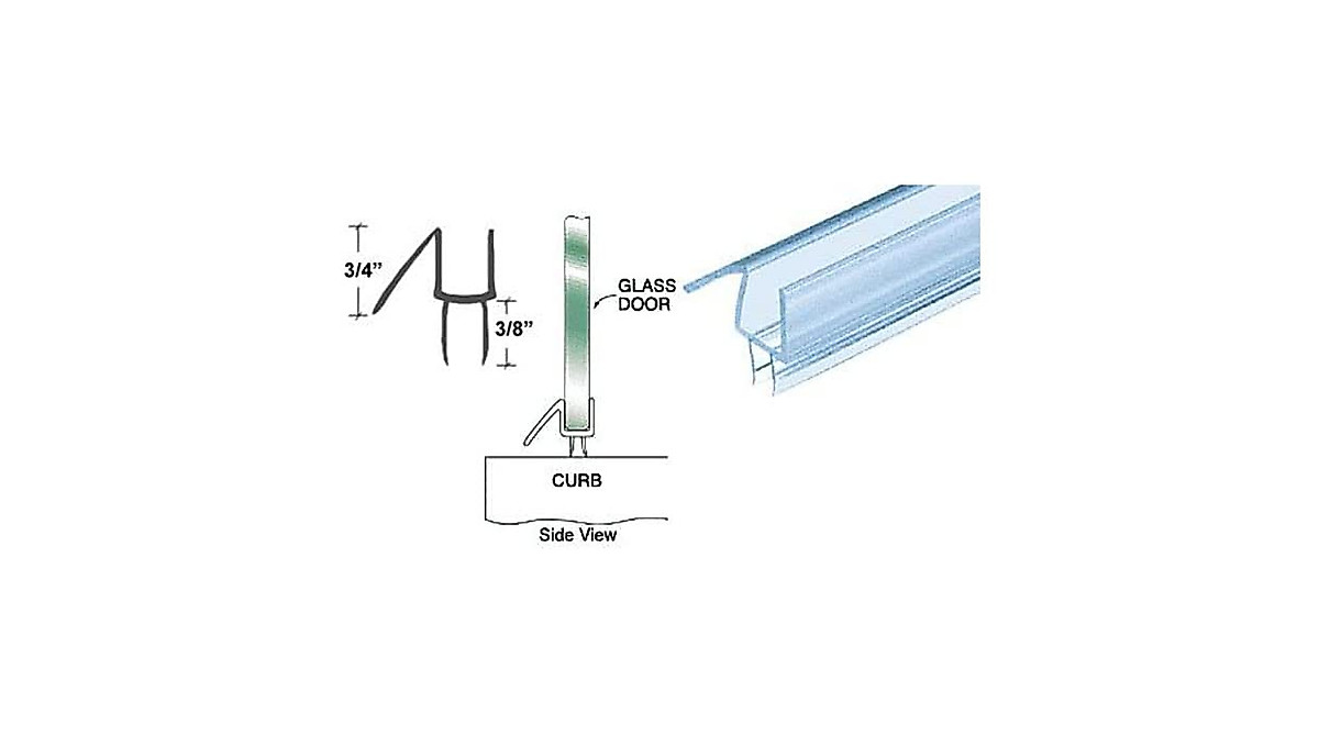 CRL Clear Bottom Wipe with Drip Rail for 3/8" Glass - 31"