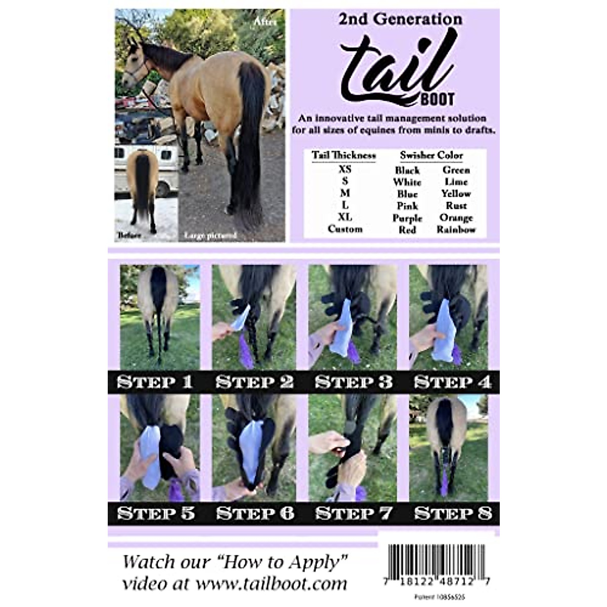 The Tail Boot-Tail Bag for All Equines (Large Black Swisher)