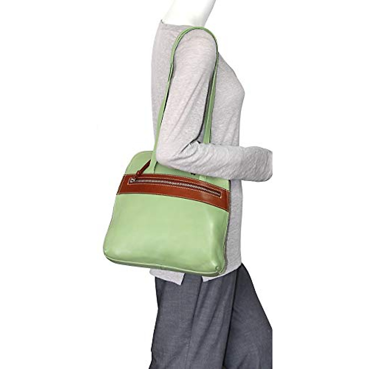 Carina Convertible Leather Tote/Backpack (Stone)