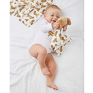 Mud Pie Dog Print Baby Crawler Bib Gift, Golden Retriever, 0-6 Month