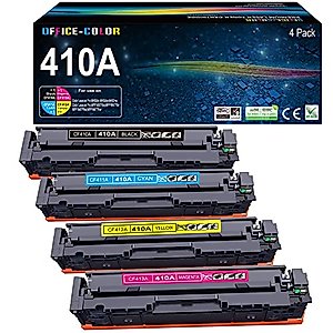 410A Toner Cartridges 4 Pack Replacement for HP Color Laser Pro MFP M477fnw Toner, M477fdw Toner, M452dn Toner, Color Laser Pro M477 M452 Series( Black, Cyan, Magenta, Yellow)