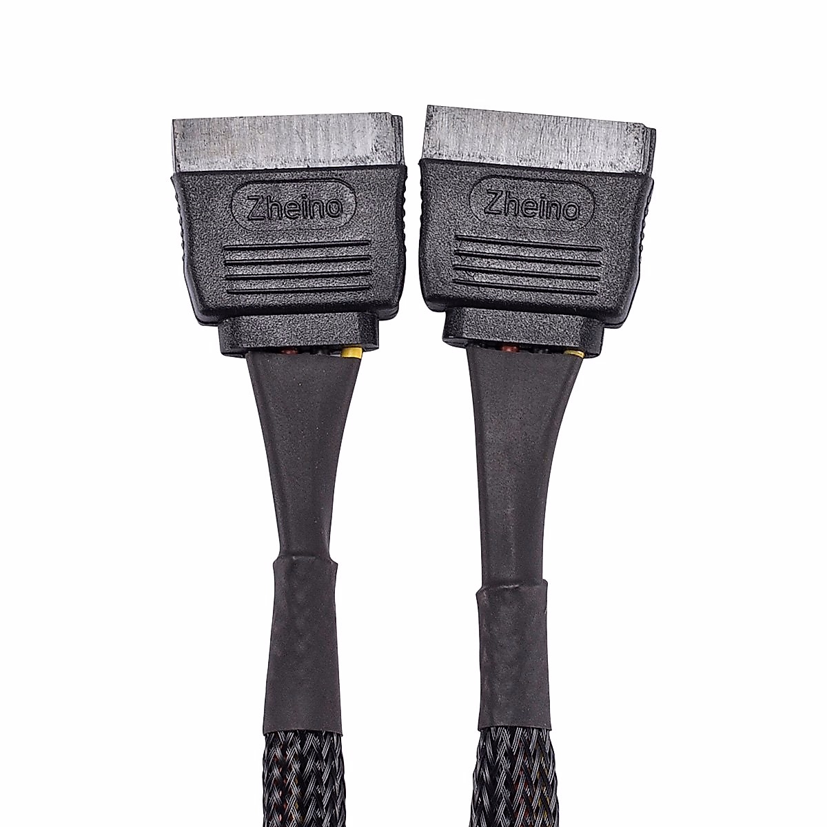 Zheino SATA Power Splitter Cable (2 Pack) SSD Power Cable HDD Power Cable Hard Drive Power Cable 6-Inch/15cm SATA 15 Pin Male to 2xSATA 15 Pin Female Power Y-Splitter Extension Cable