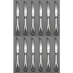 Mikasa Bravo Premium Stainless Steel Steak Knife, Silver (Set of 12)