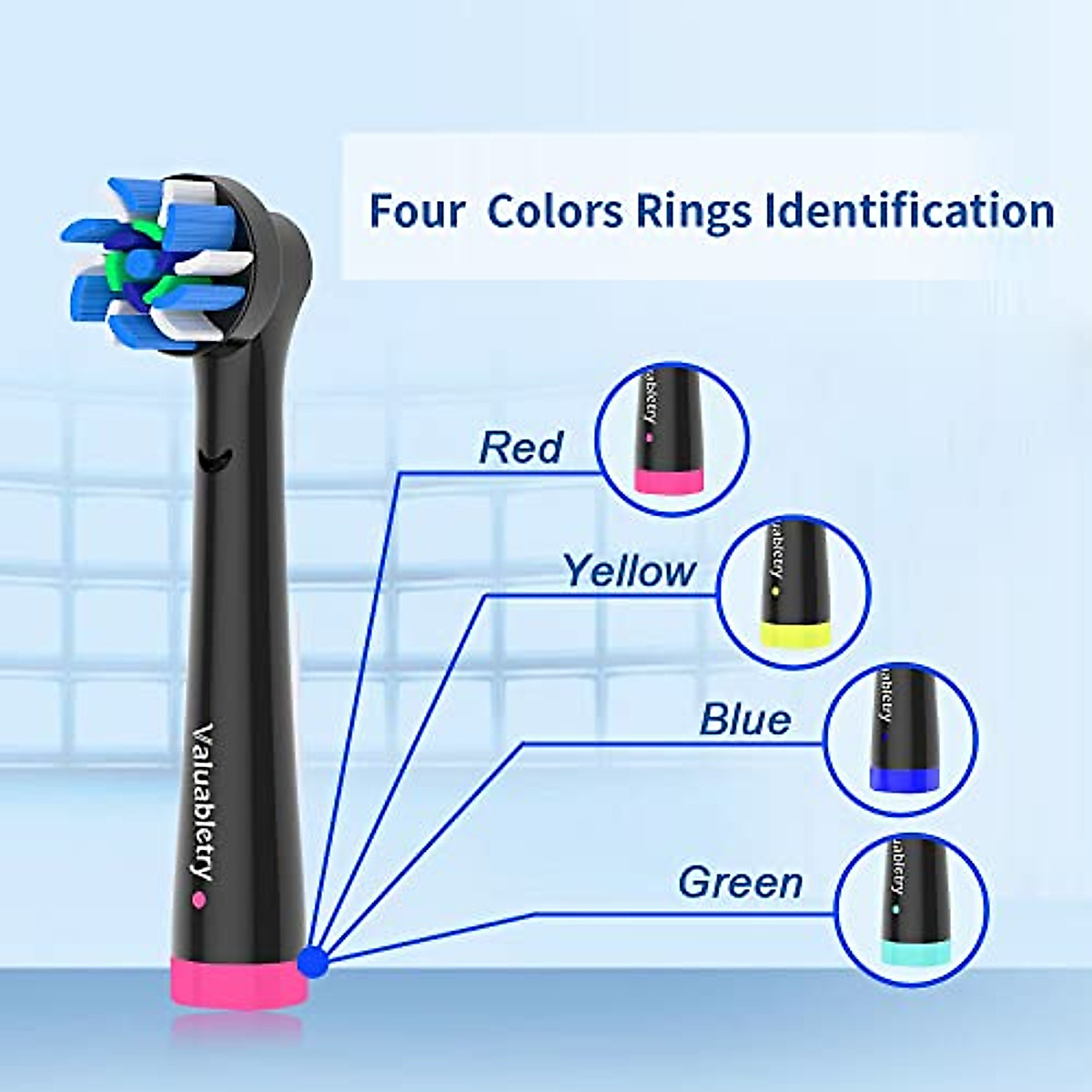 8pcs Cross Clean Brush Heads Compatible with Oral B Electric Toothbrush, Compatible with Cross Action Pro 1000 and Other Oral B Electric Toothbrush.