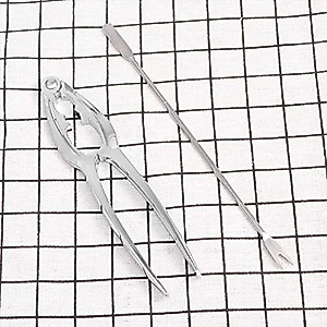 BESTonZON Home Tool Set 16pcs/ set Home for Artifact Nut Lobster Picks Tool Forks Scissors Steel Peeling Restaurant Gadgets To Needle Shellers Eat Plier Kitchen Opener Hairy Crabs and Lobster Crackers