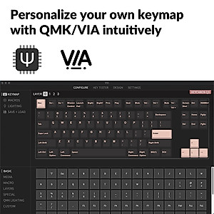 Keychron Q3 TKL Layout Hot-Swappable Wired Custom Mechanical Keyboard Full Aluminum Knob Barebone Version, QMK/VIA Programmable Macro, Double-Gasket DIY Kit Compatible with Mac Windows Linux-Blue