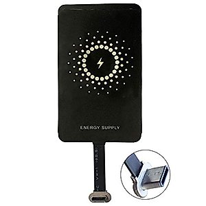 MyMAX – Type C 1300mA Magic Tag Super-Fast Qi Wireless Charging Receiver and Adapter Compatible with Google Pixel, Samsung, LG, and Other USB-C Android Phones (Long Version, Metal Toothpick)