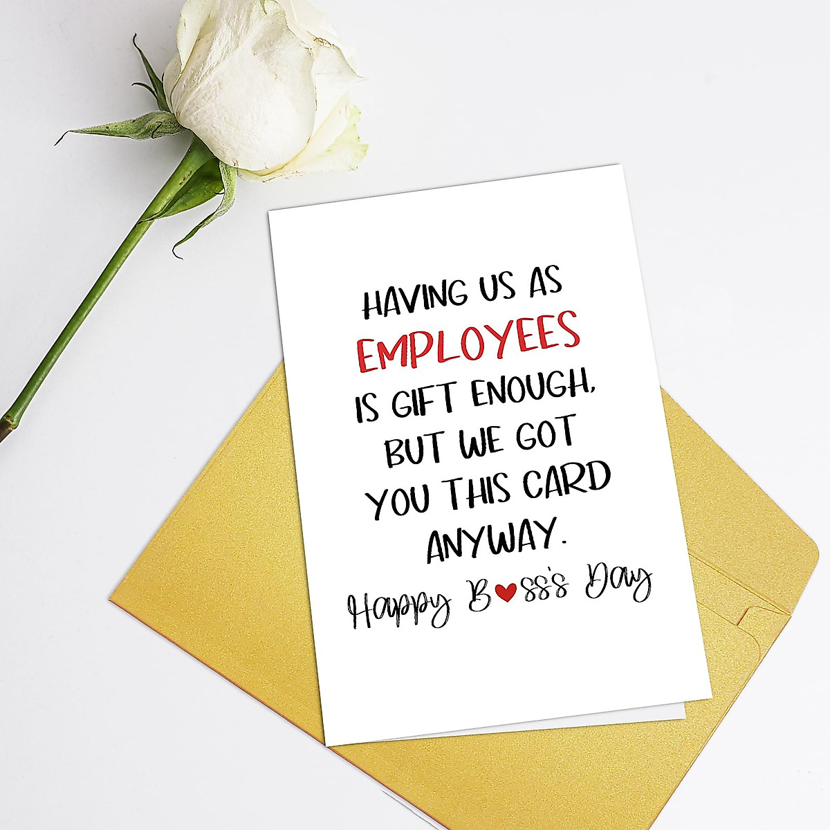 Supoeguk Happy Boss's Day Card for Boss, Funny Boss's Day Card from Employees, Boss Appreciation Card On Boss's Day