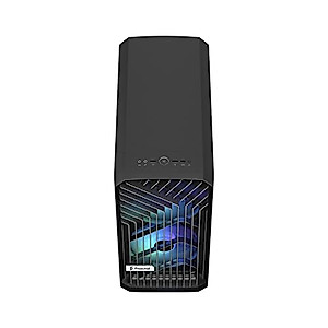 Fractal Design Torrent Compact RGB Black - Light Tint Tempered Glass Side Panels - Open Grille for Maximum air Intake - Two 180mm RGB PWM Fans Included - Type C - ATX Airflow Mid Tower PC Gaming Case
