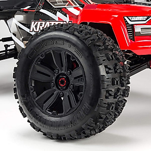 ARRMA RC Truck 1/8 KRATON 6S V5 4WD BLX Speed Monster RC Truck with Spektrum Firma RTR (Transmitter and Receiver Included, Batteries and Charger Required), Red, ARA8608V5T1