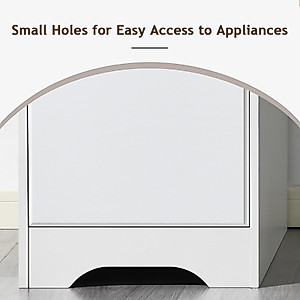 MaverickFurni White Executive Desk with Drawers, 58 Inch White Desk with Storage, Wood Computer Desk with 6 Drawers, Study Desk for Bedroom, Business Furniture Desk with File Cabinet