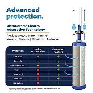 RapidPure Replacement Purifier Cartridge, 6.5 Inches