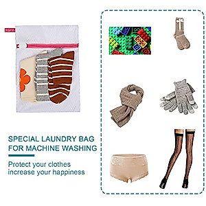 Polecasa 3 Pack Premium Diamond Mesh Laundry Bags for Delicates and Lingerie, Laundry Bag with Large Reinforced Zipper and Hanging Loop, 9 x 12 Inches (3 Small)