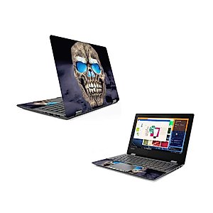 MightySkins Skin Compatible with Lenovo Flex 6 11" (2018) - Psycho Skull | Protective, Durable, and Unique Vinyl Decal wrap Cover | Easy to Apply, Remove, and Change Styles | Made in The USA