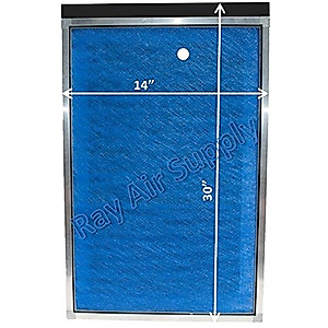 RAYAIR SUPPLY 14x30 MicroPower Guard Air Cleaner Replacement Filter Pads (3 Pack) Blue