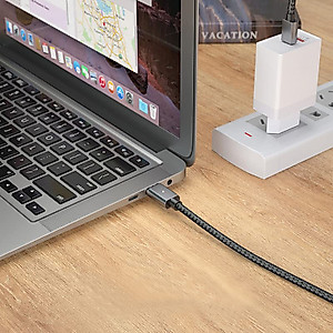 iAXBi usbc to usbc Cable Magnetic Charging Cable (2 Pack, 5ft, 6.6ft) PD100w Laptop Charging Cable 20V/5A Compatible with MacBook, iPad Pro, Galaxy S22, USB C Devices.