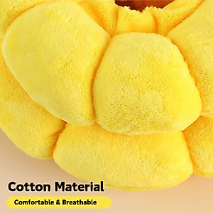 Rabbit Protection Cone Extra Small Soft Elizabethan Collar for Bunny Chinchilla Guinea Pig Small Cat Recovery Collar Kitten E Collar Alternative After Surgery Wound Healing Donut Collar (Yellow, XS)