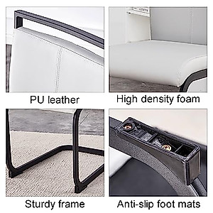 gopop Dining Table Set for 8,Modern Marble Dining Table Set,71'' Rectangular Glass Dinner Table and 8 Light Grey PU Chairs, Marble Texture Kitchen & Dining Room Sets,Ideal for Living Room