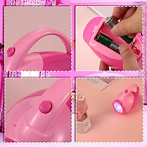 Nosiny 2 Pieces Kids Flashlights for Toddlers Pink Girls Plastic Flashlights with Easy Grip Handle Toddlers Camping Essentials for Kids Boys Girls Gifts