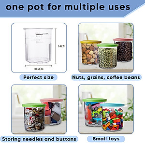 Fouwey Food Storage Containers 4 Pack Creami Pints And Lids For Creami Deluxe NC501 NC500 Series Ice Cream Makers Containers,Food Storage Containers With Lids Storage Containers