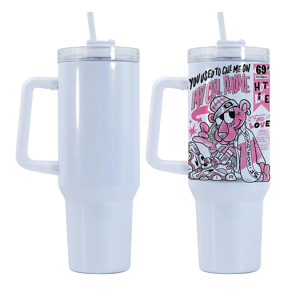 AGH 20 Pack 40 oz Sublimation Shimmer Green Pink Red Purple Tumbler with Stainless Steel Straw and Lid, Insulated Double Wall Vacuum Reusable Cups with Handle