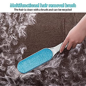2 Pack Furniture Lint Remover Brushes, Double Sided Self Cleaning Loose Hair Catcher for Pet, Hair Cleaner for Clothes, Sofa, Carpet
