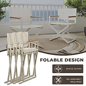 Grand patio 11-Piece Outdoor Dining Set, 10 Extra-Wide Foldable Chairs & 1 Extendable Table, UV-Resistant Mesh Patio Furniture Set, Wood Grain Tabletop for Garden, Yard and Terrace, Apricot