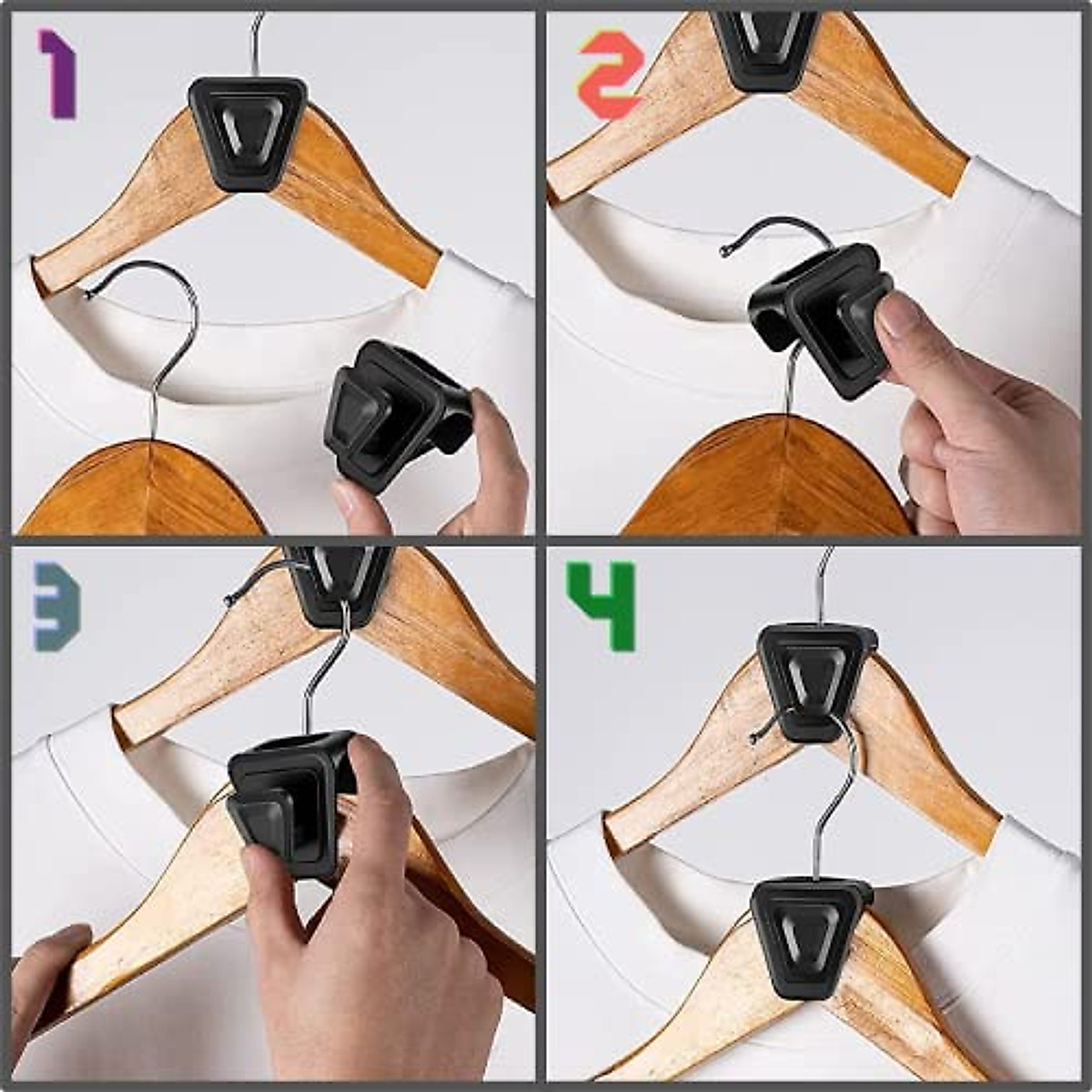 Cecailin® Hangers Connector Hooks. Space Saving Closet Organizer and Storage Rack Hanger Extender. Closet Organizer. for Closet Organizers. Hangers for Thick Coats, Pants, Jackets,etc