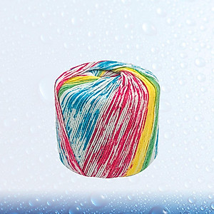 1 Roll Cotton Thread Balls Yarn Dyeing Colorful Cotton Threads for Crochet Hardanger Cross Stitch Needlepoint Hand Embroidery 133m Neon