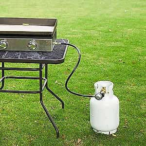 SHINESTAR Propane Adapter Hose and Regulator for Blackstone 17 & 22 Inch Flat Top Griddle, Switch to 20 lb Tank, Extends Up To 3 Feet, 5471