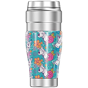 THERMOS Scooby-Doo Flower Pattern STAINLESS KING Stainless Steel Travel Tumbler, Vacuum insulated & Double Wall, 16oz