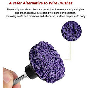 Mixiflor 21 Pcs 2" Quick Change Easy Strip Discs, Paint Stripping Wheel for Drill,Die Grinder Attachments for Strips Paint