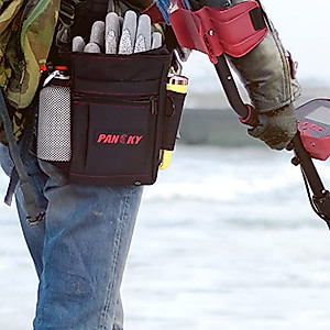 PANCKY Metal Detecting Finds Waist Pouch, Portable Multifunctional Bag, Finds Accessory Black