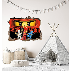 Ninja Spinjitzu Master Series Wall Art - 3D Wall Decal with Smashed Effect - Perfect for Home or Nursery Decoration (20" x 14")