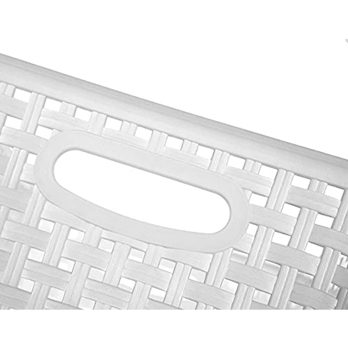 Clear Plastic Woven Storage Basket, 6-Pack Weave Basket Organizer for Kitchen Offices Bathrooms