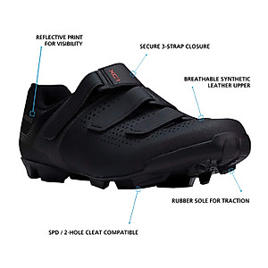 Shimano SH-XC100 Men's Indoor and Outdoor Cycling Performance Shoe, Black, 11 - 11.5 Men (EU 46)