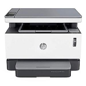 HP Neverstop Laser MFP 1202w Wireless Monochrome All-in-One Printer with cartridge-free toner tank, comes with up to 5,000 pages of toner in the box (5HG92A)