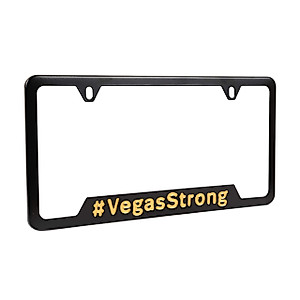 Vegas Strong License Plate Frame - Las Vegas License Plate Protector - Vegas Golden Knights Colors