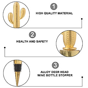 SOIMISS 2pcs Cactus Wine Stopper Champagne Stopper Gift Souvenirs Fancy Plant Wine Bottle Stopper for Bar Restsurant Home Wedding Christmas Party