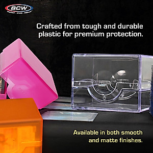BCW Spectrum Prism Deck Case - Xanthic Yellow - 1 ct | Secure Snap Closure Card Deck Case | Fits 100 Double-Sleeved Cards | Trading Card Deck Storage Ideal for Magic the Gathering, Pokemon, and More