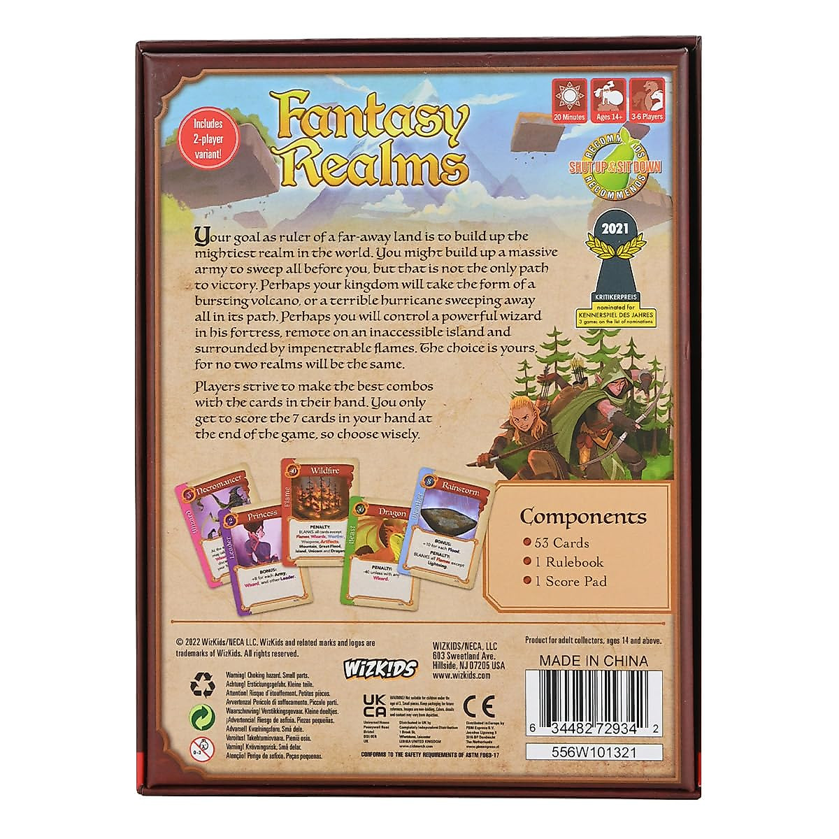 WizKids Fantasy Realms Board Game Card Game