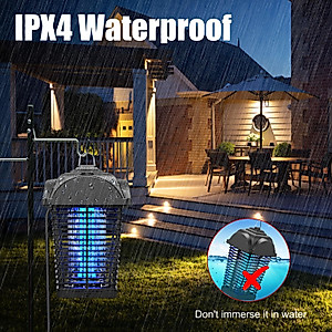 Bug Zapper Outdoor Electric, 4200V Mosquito Zapper, Insect Fly Zapper Outdoor Indoor, Fly Traps, ABS Plastic, Plug in Mosquito Killer for Patio, Yard, Garden, Kitchen, Home, Pools