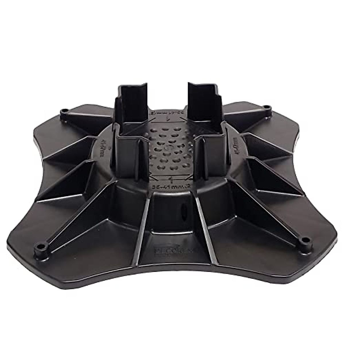 Foundation Block System for 1.5" - 2' Joist and Bearers as Well as 3.5" x 3.5" and 4" x 4" Posts, for Low Profile and Raised Decks, Sheds - DHFB1