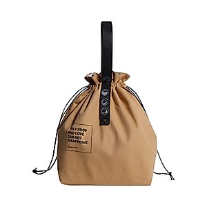 SDNCYE Canvas Drawstring Lunch Bag Reusable Lunch Bag Large Foldable Portable Insulated Handbag Tote bag for Adult Women And Men Work Picnic or Travel(Yellow)