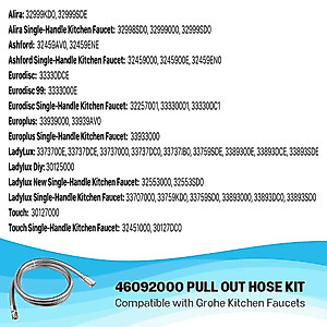 Pull Down Kitchen Faucet Hose Faucet Extender 46092000, Sink Hose Attachment for Faucet for Grohe Kitchen Faucets, Alira and Ladylux and Euro Plus, 59" Inches Chrome Finish