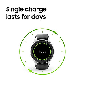 Samsung Galaxy Watch (46mm) Silver (Bluetooth), SM-R800 International Version (Renewed)