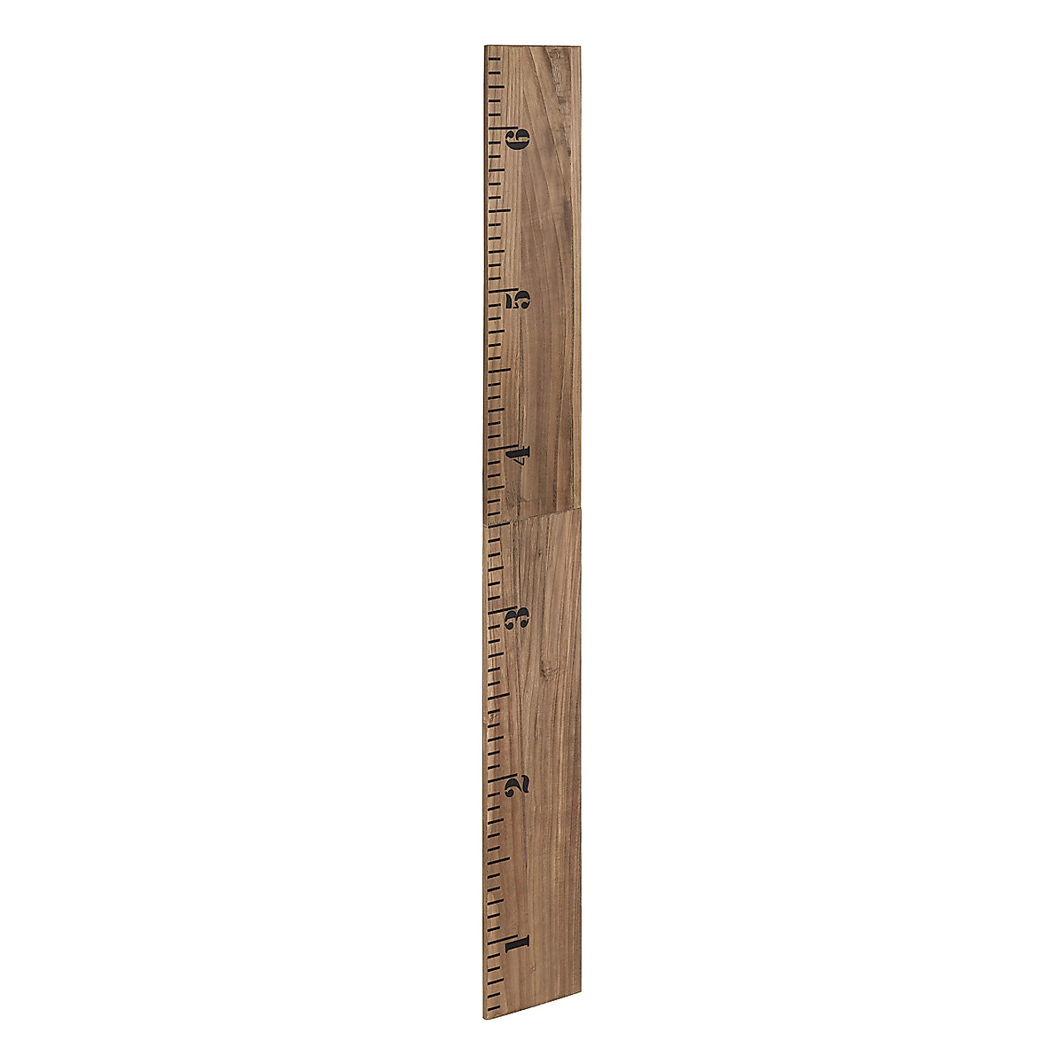 Kate and Laurel Growth Chart 6.5' Wood Wall Ruler, Rustic Brown